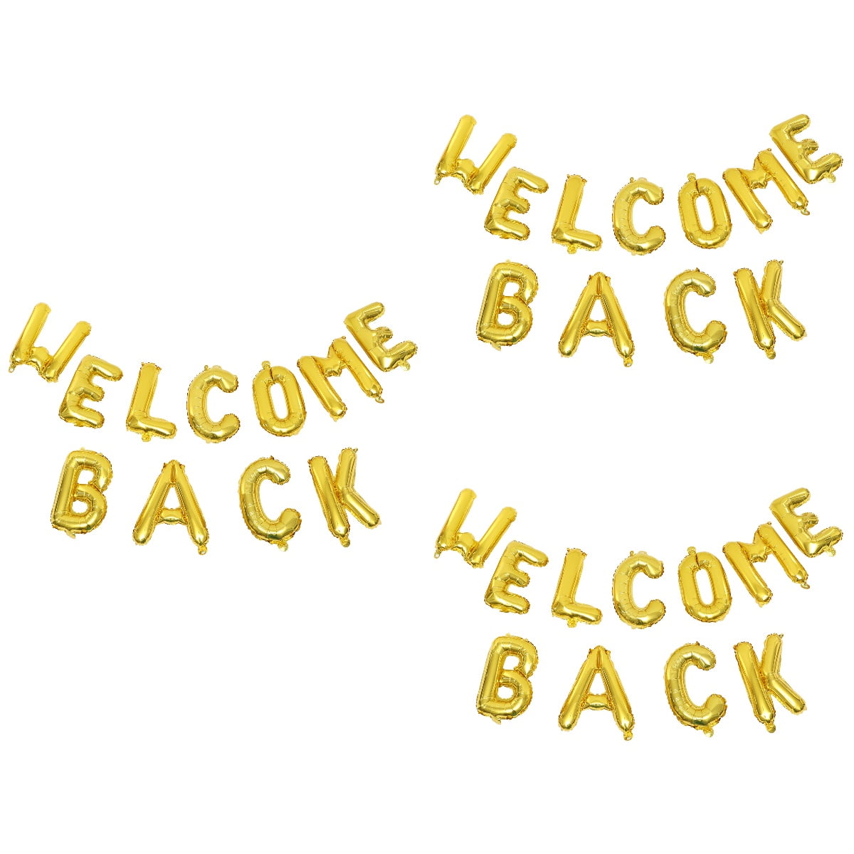 Masteelf 3 Sets Foil Balloon Welcome Back Balloons Letter Balloons for ...