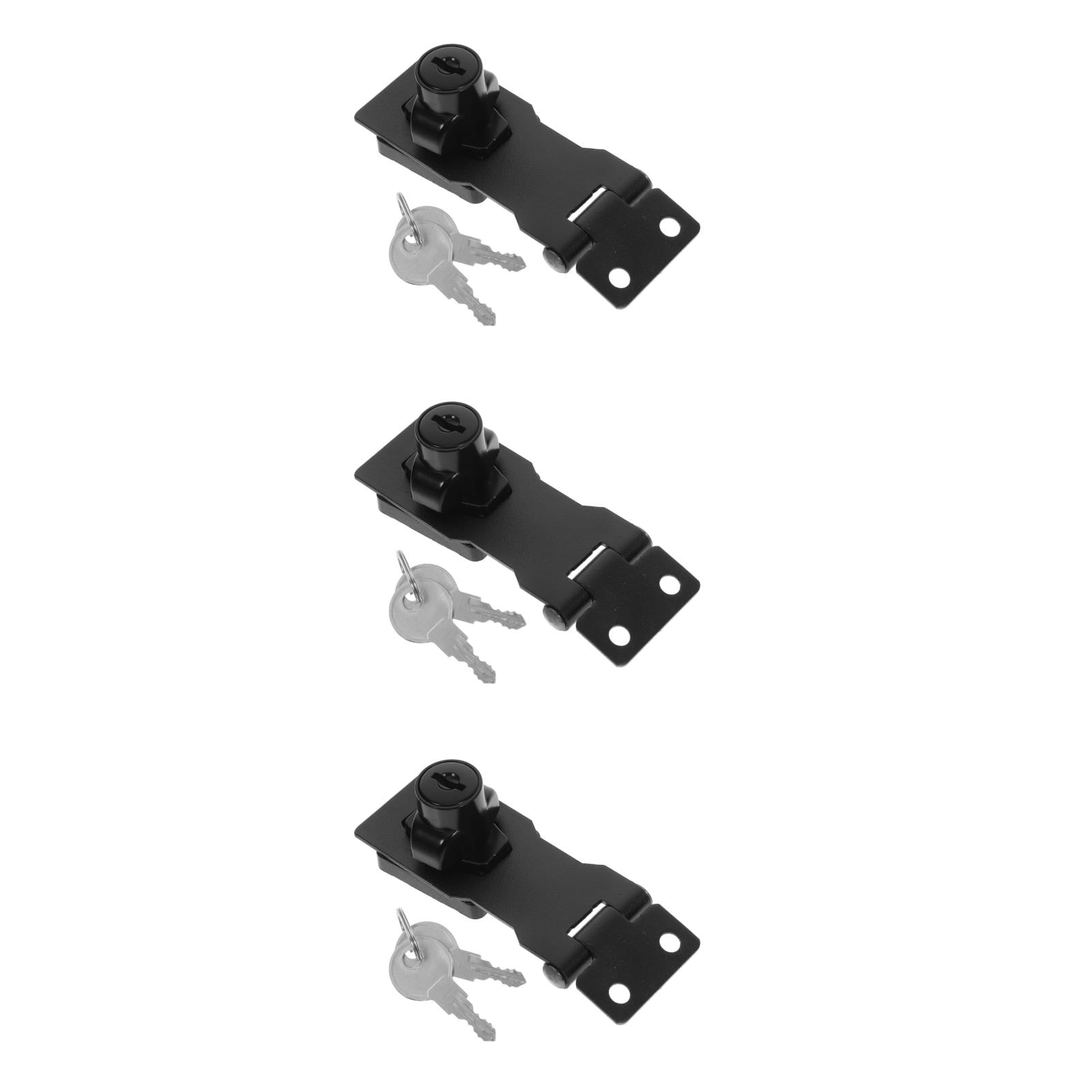 IDEANATEGRATE WORGEOUS 3 Sets Secure Metal Cabinet Lock with Key Hasp ...