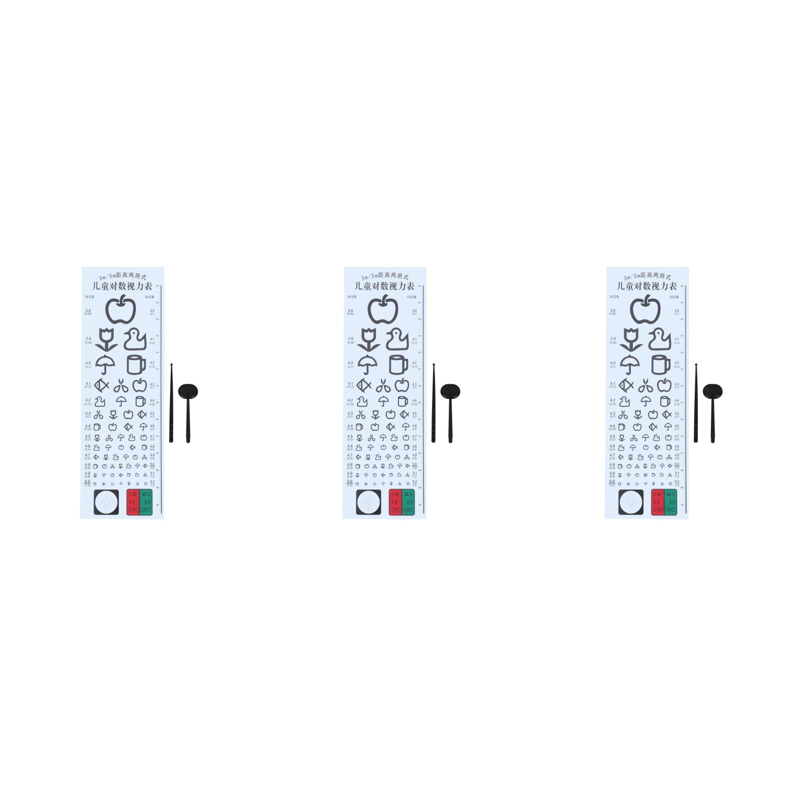 Masteelf 3 Sets Test Eye Chart Vision Test Chart Kids Vision Chart ...