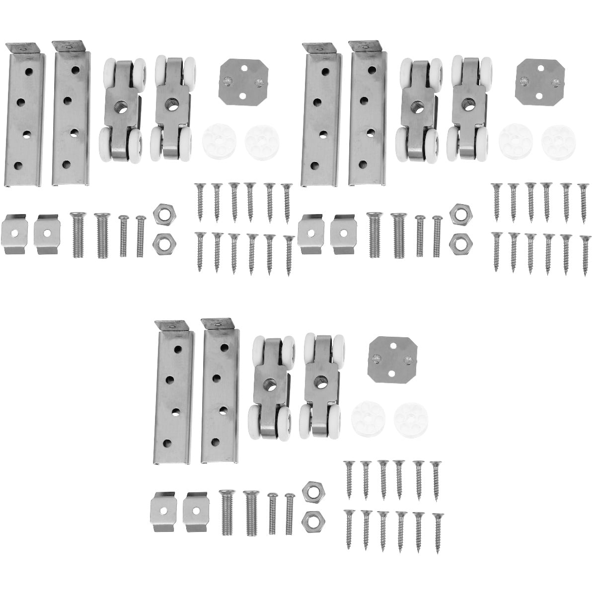 Masteelf 3 Sets Track Roller Barn Door Track Door Hanging 4 Wheels ...