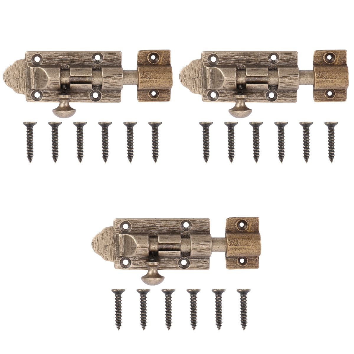 Masteelf 3 Sets Wood Door Assembly Bolt Window Latch Door Lock Bolt ...