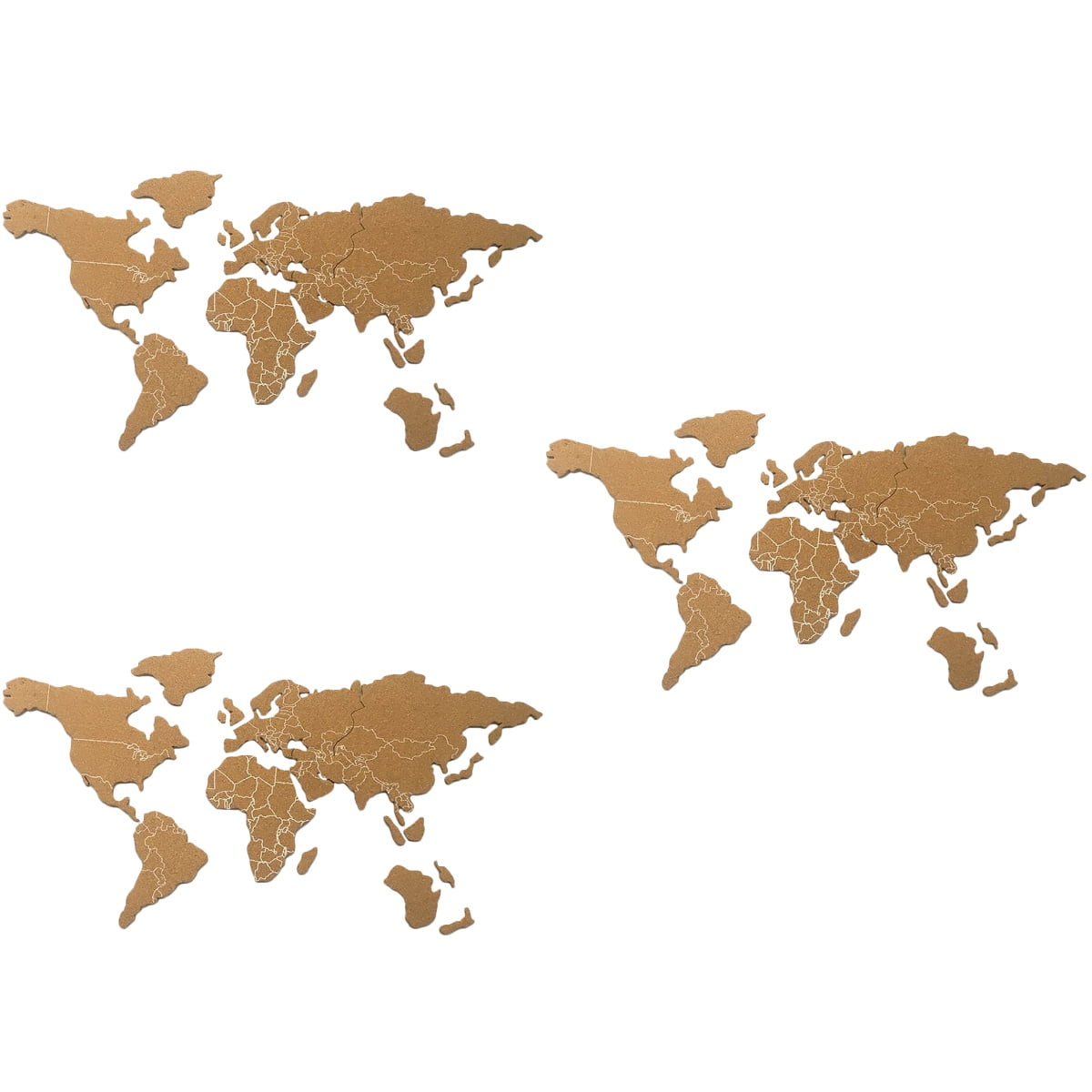 Masteelf 3 Sets World Map Cork Boards Self Adhesive Message Boards for ...