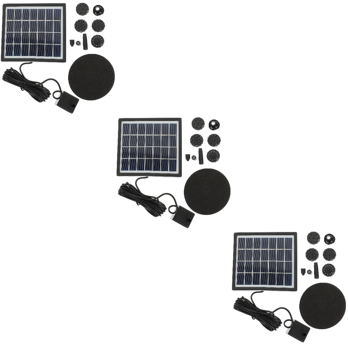 Masteelf 3 Sets of Household Solar Fountain Small Solar Pond Pump Solar ...