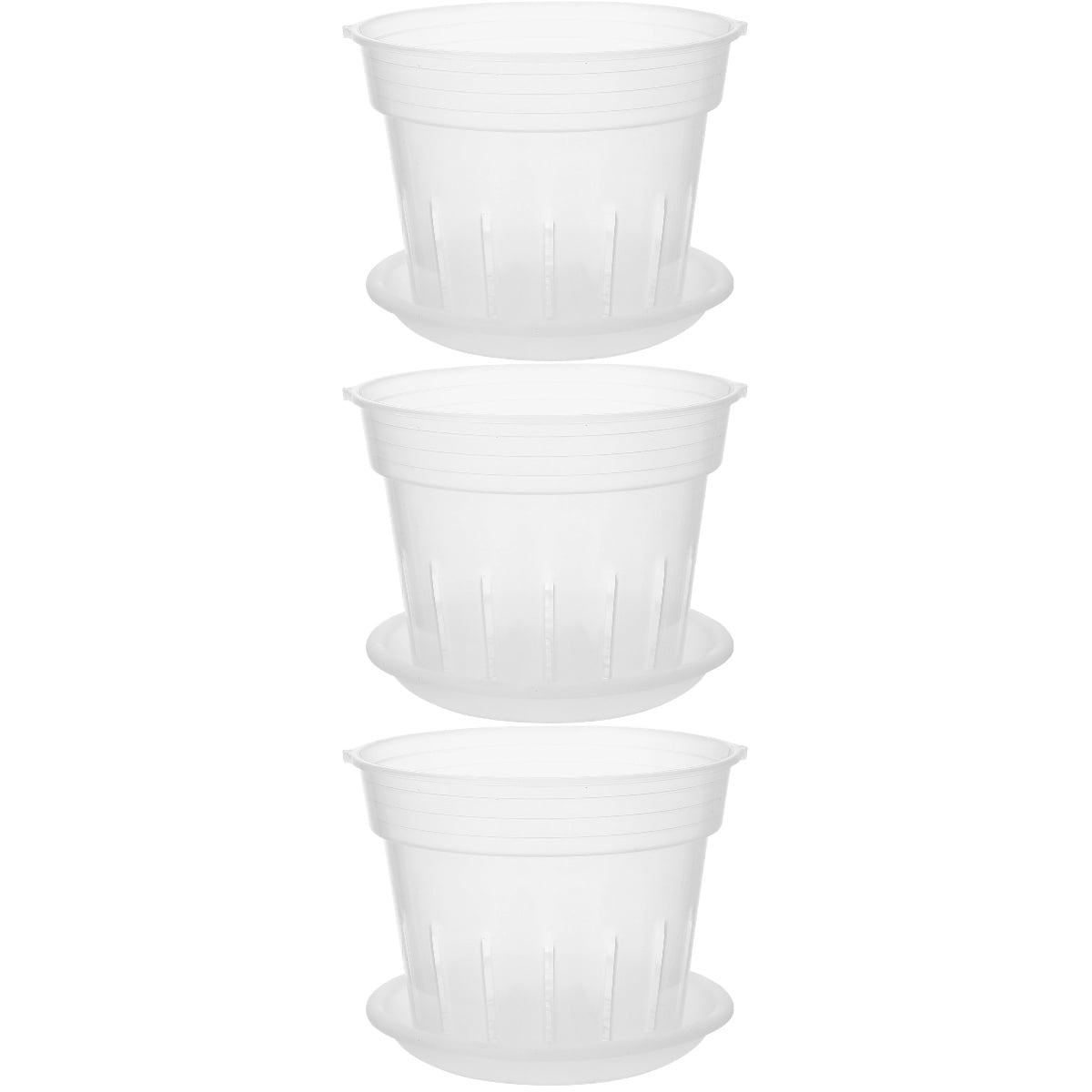 Masteelf 3 Sets of Orchid Pot Transparent Flowerpot Plastic Root ...
