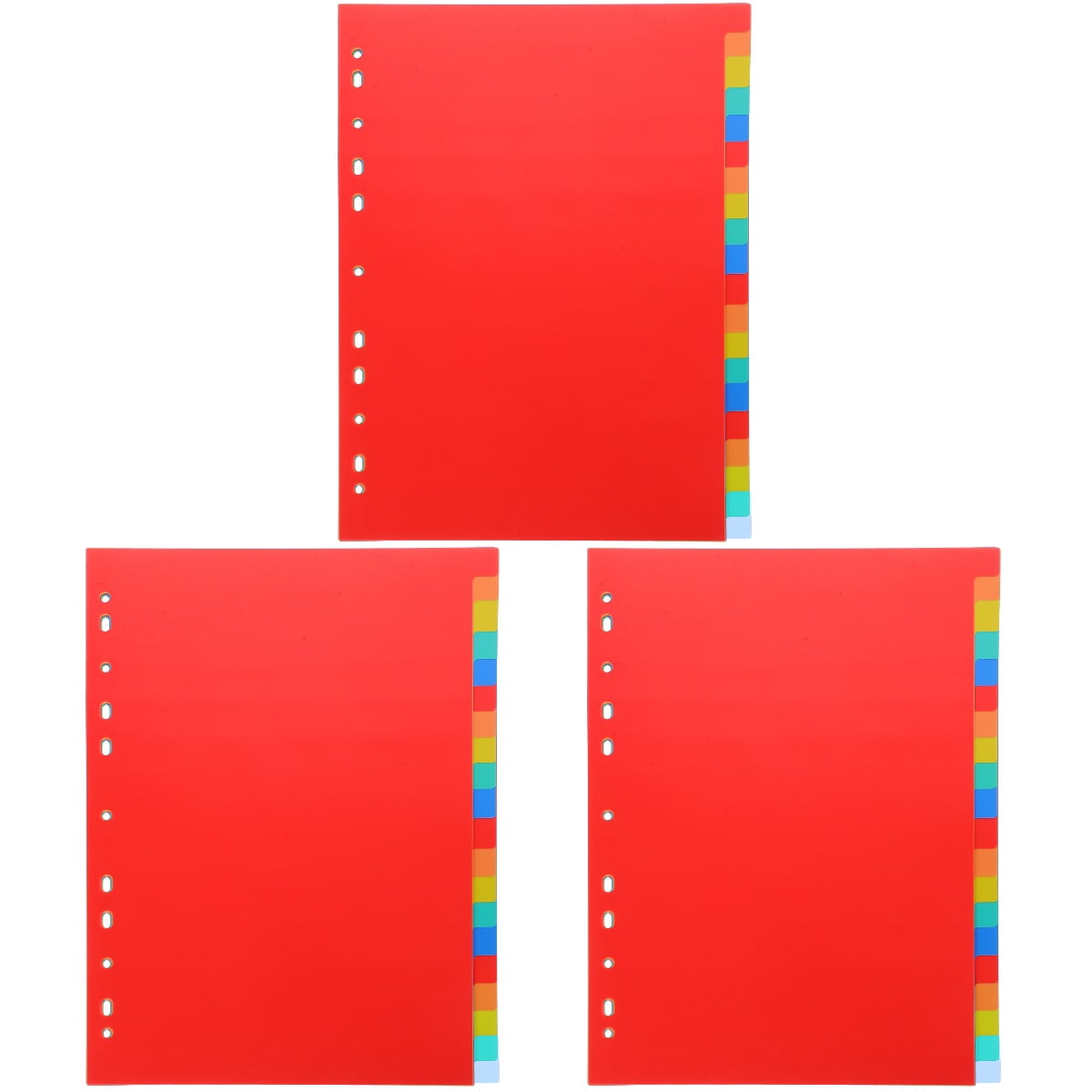 Masteelf 3 Sets of Plastic Binder Dividers Notebook Dividers Loose Leaf ...