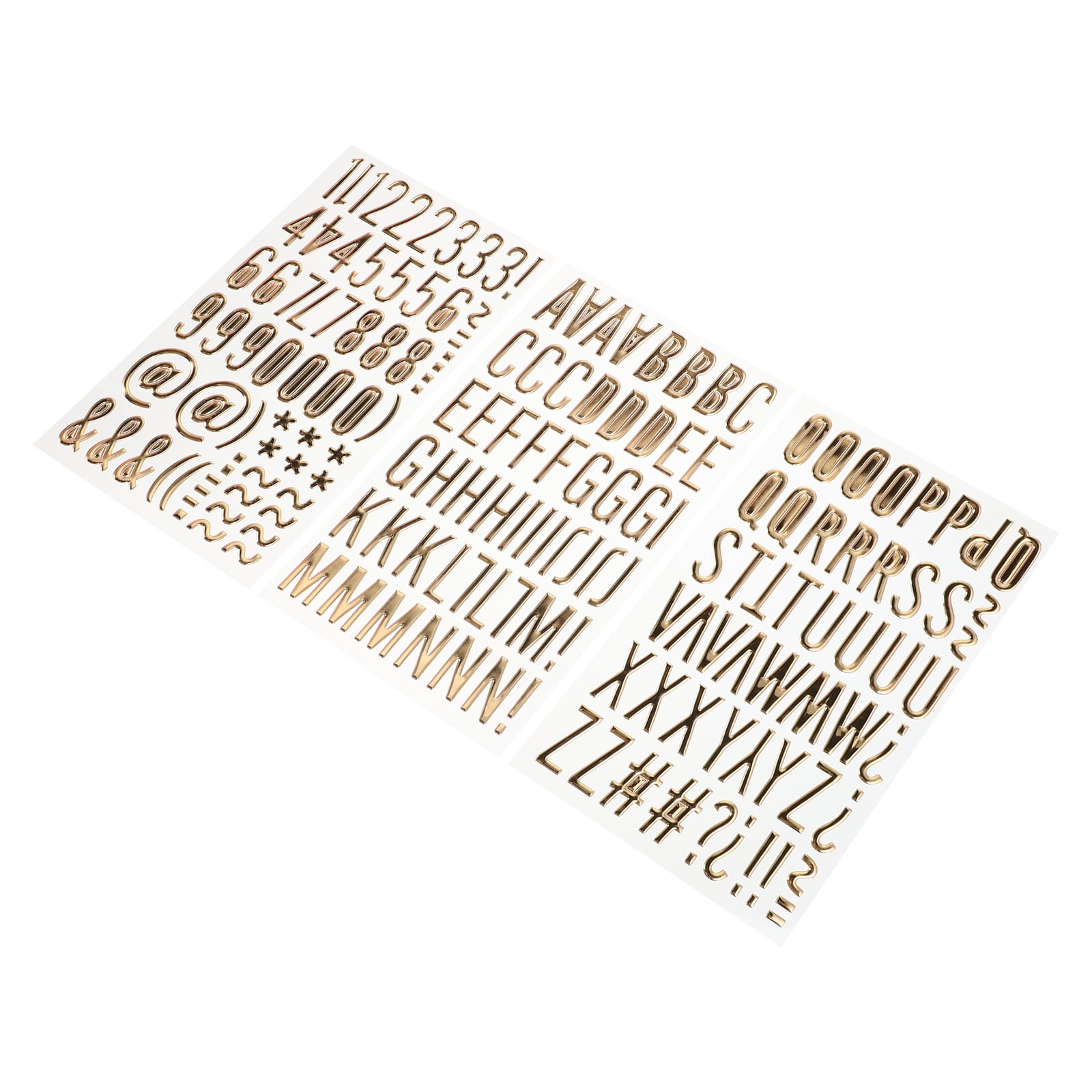 Masteelf 3 Sheets 3D Number and Symbol Letter Stickers for DIY ...