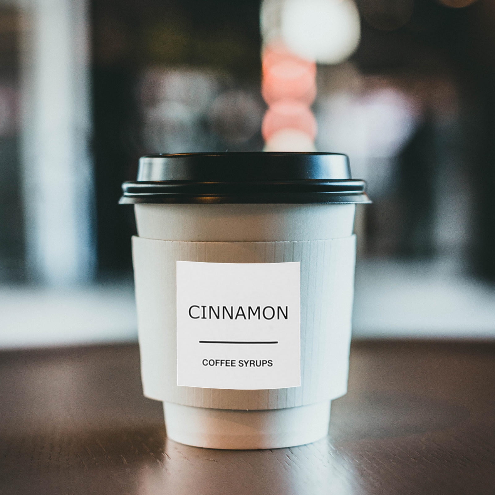 Masteelf 3 Sheets Waterproof Coffee Syrup Labels Writable Removable ...