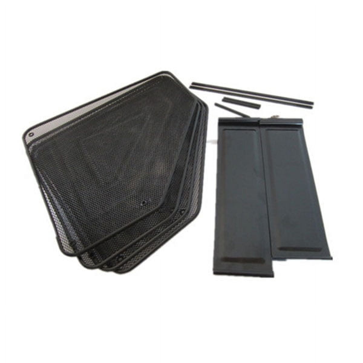 Masteelf 3 Slot Document Organizer File Rack 31.50X29.50X31.30CM Black ...