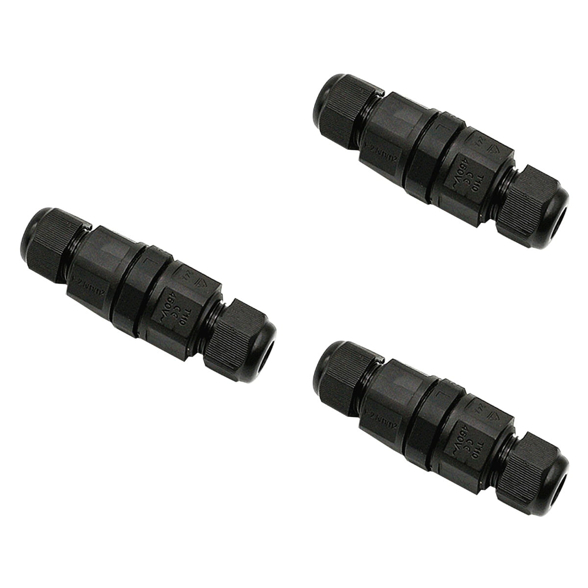 Masteelf 3 pcs IP68 Two-end Waterproof Wire Connector Electric Cable ...