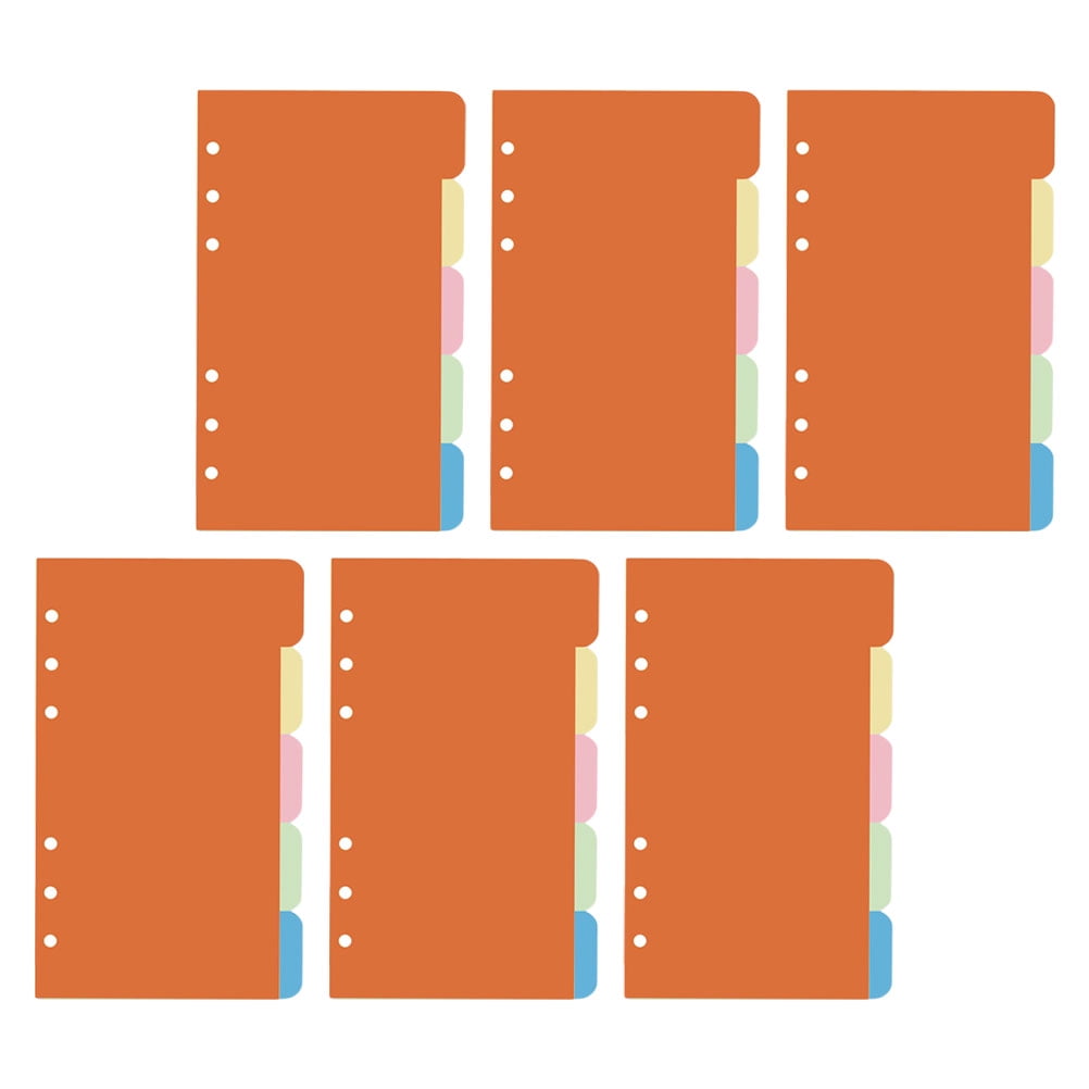 Masteelf 30 Pcs Color Dividers Binder with Tab Planner Paper Hole ...