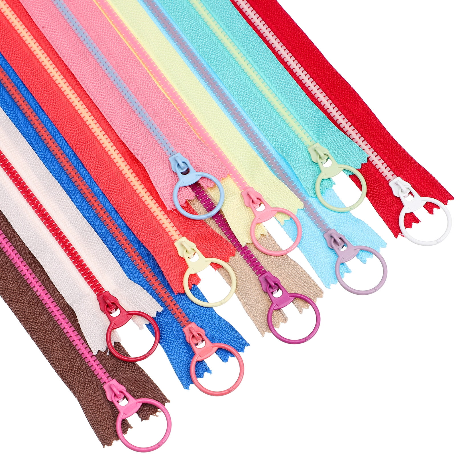 Masteelf 30 Pcs Color Zipper Chain Zippers Bulk Colored Self-locking ...