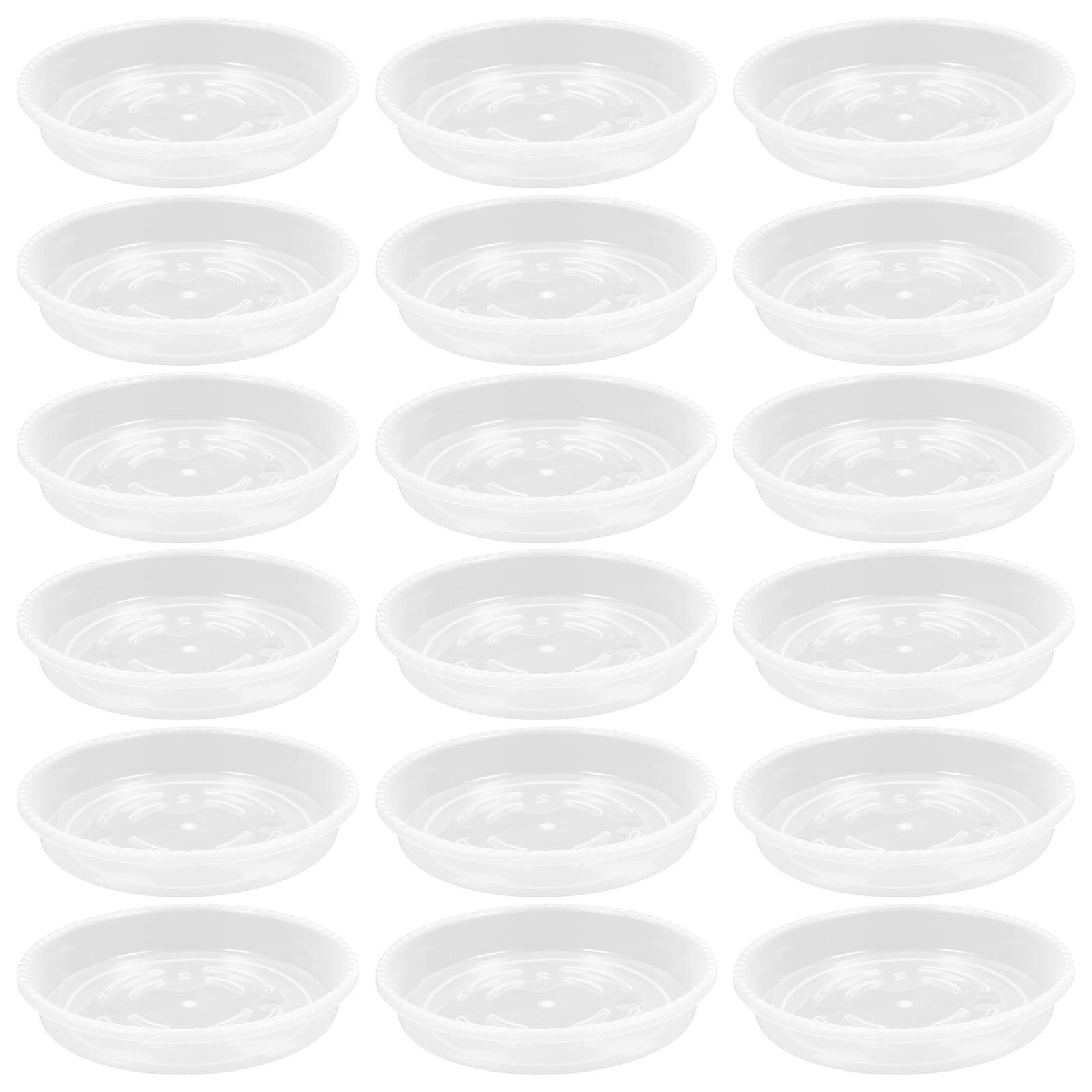 Masteelf 30 Pcs Flower Pot Plate Plastic Drip Tray Transparent ...