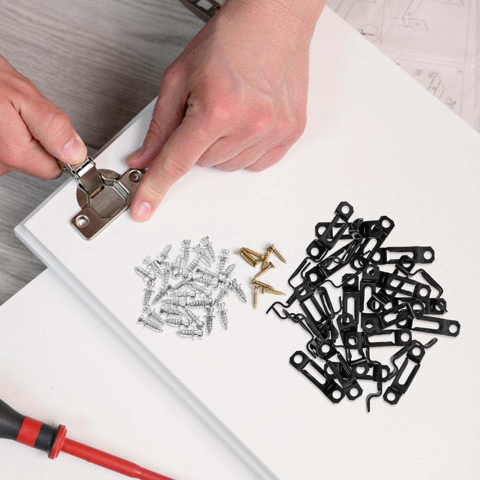 Masteelf 30 Pcs Invisible Screw Fasteners Hidden Connectors Furniture 2 ...