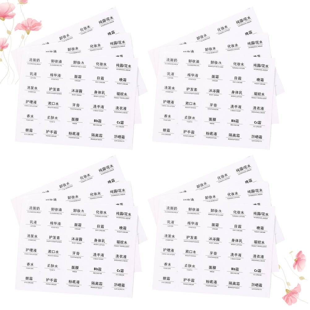 Masteelf 30 Pcs Label Sticker Cosmetic Identification Paste Labels ...