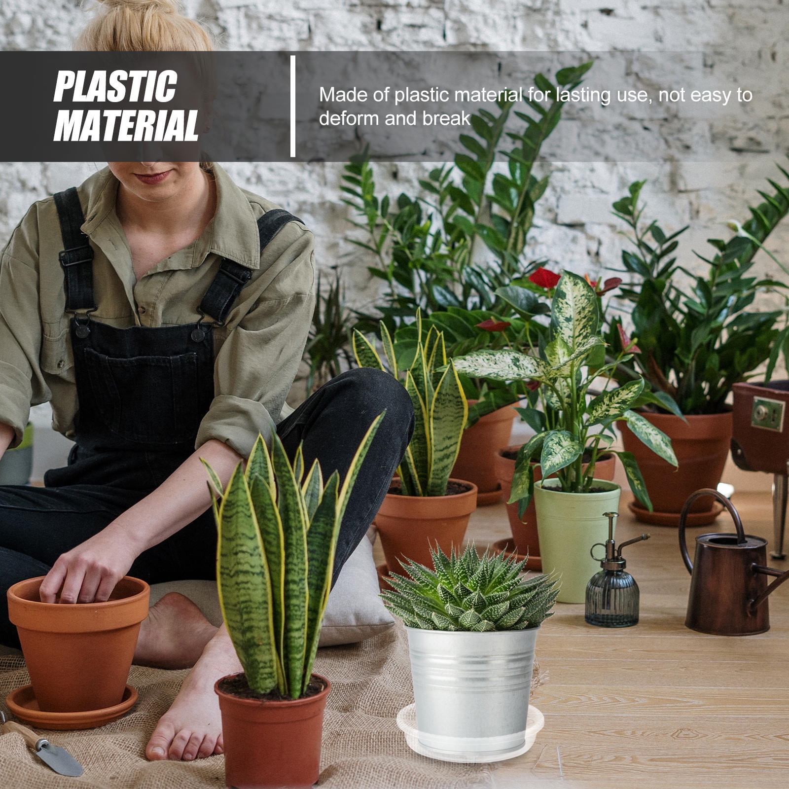 Masteelf 30 Pcs Plastic Drip Tray Trays Flower Base Potted Transparent ...