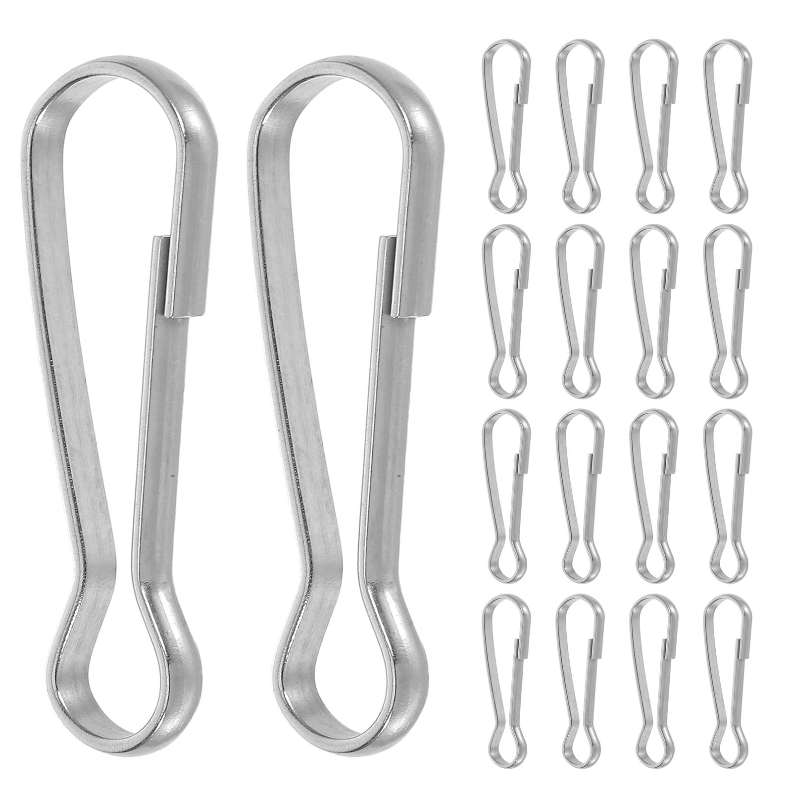Masteelf 30 Pcs Small Snap Clips for Flags Stainless Steel Pole Silver ...