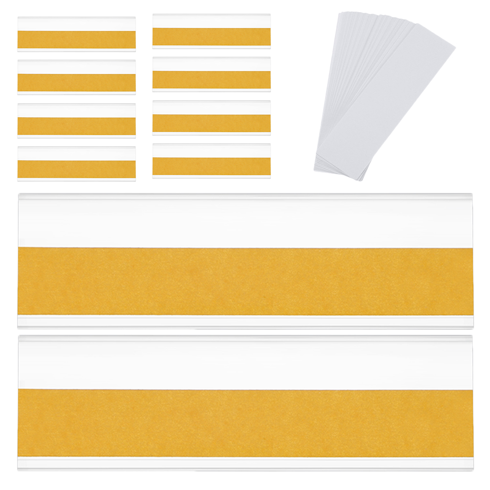 Masteelf 30 Sets of Self Adhesive Label Holders with Paper Inserts ...