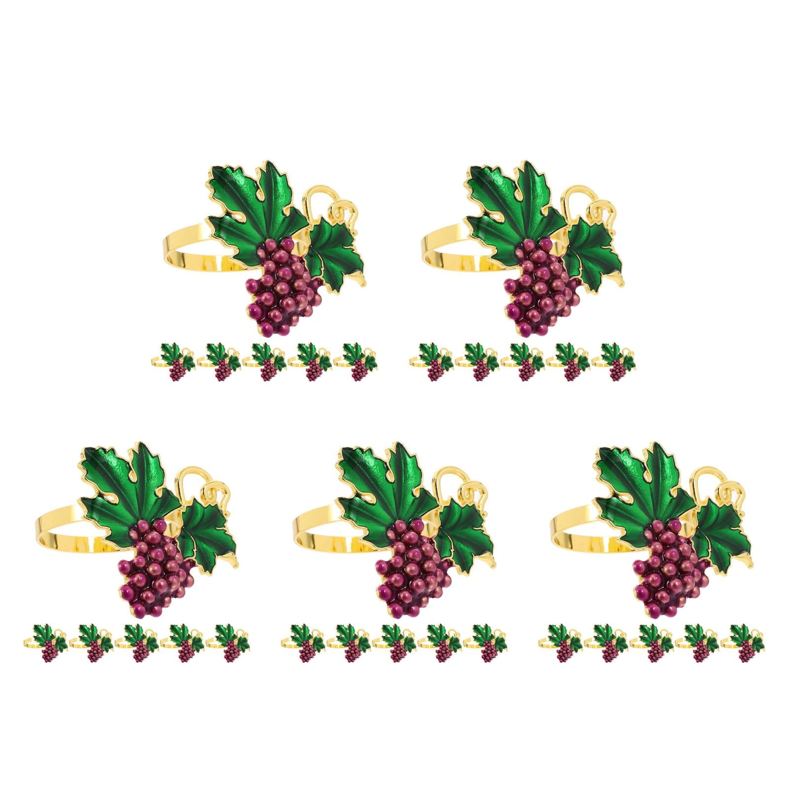 Masteelf 30 pcs Grape Napkin Rings For Wedding Holiday Table Decor ...