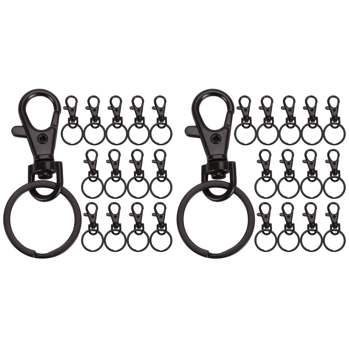 Masteelf 30 pcs Swivel Key Rings Swivel Snap Hooks Metal Keychain Hooks ...