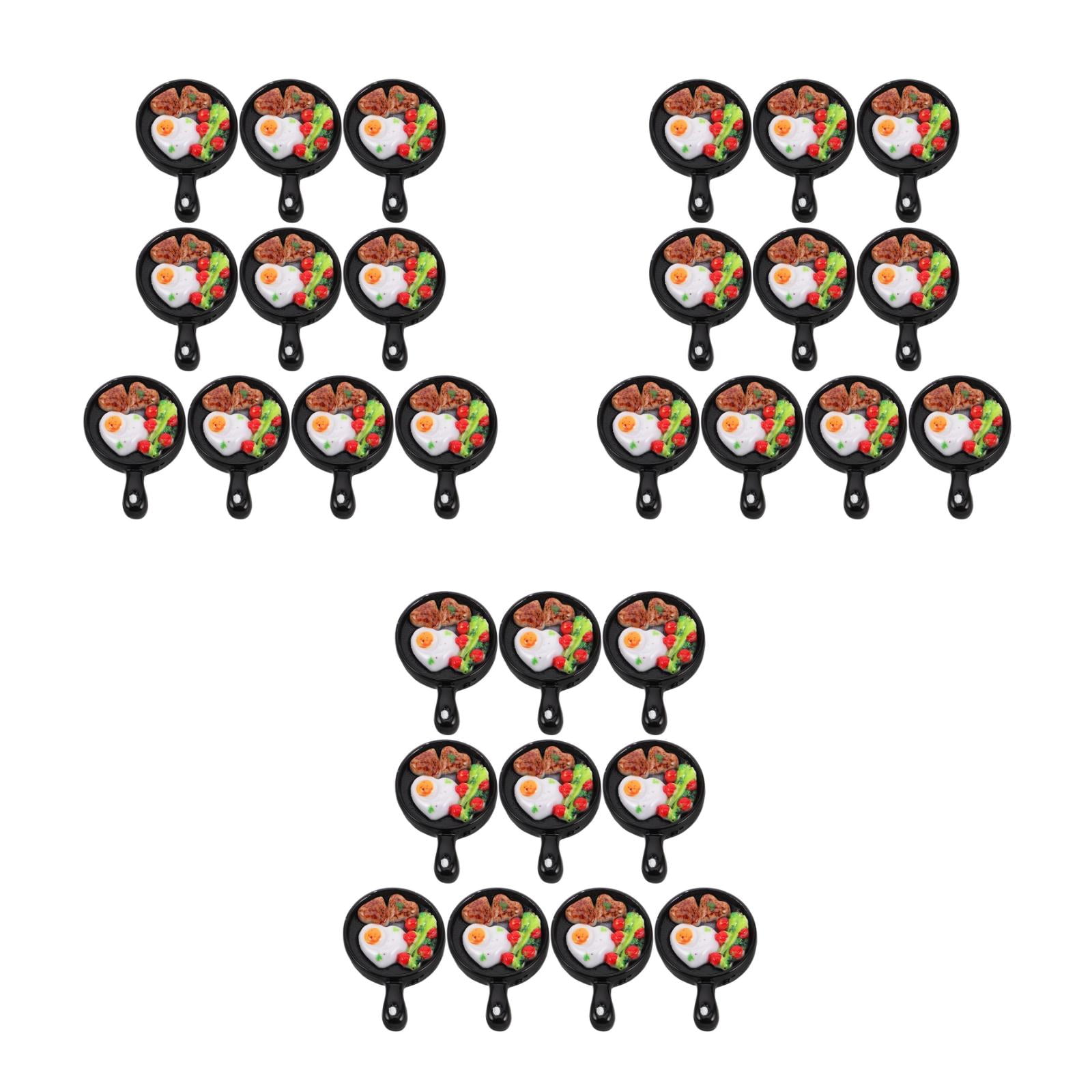 Masteelf 30 pcs Toddler Play Kitchen Toys Miniature Frying Pan With ...