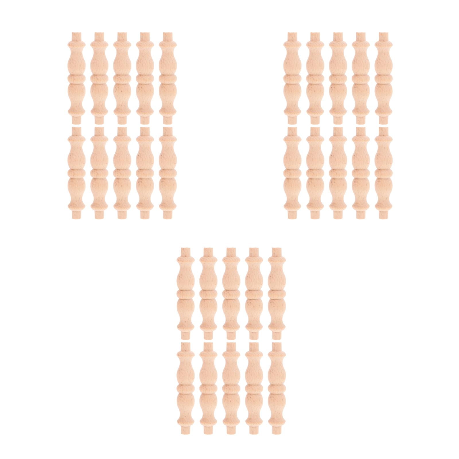 Masteelf 30 pcs Wood Baluster Spindles Unpainted Wood Craft Spindles ...