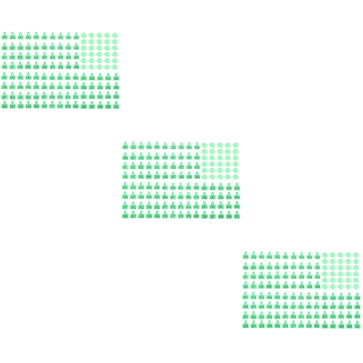 Masteelf 300 pcs Animal Ear Tags Livestock Ear Tags with Number for ...