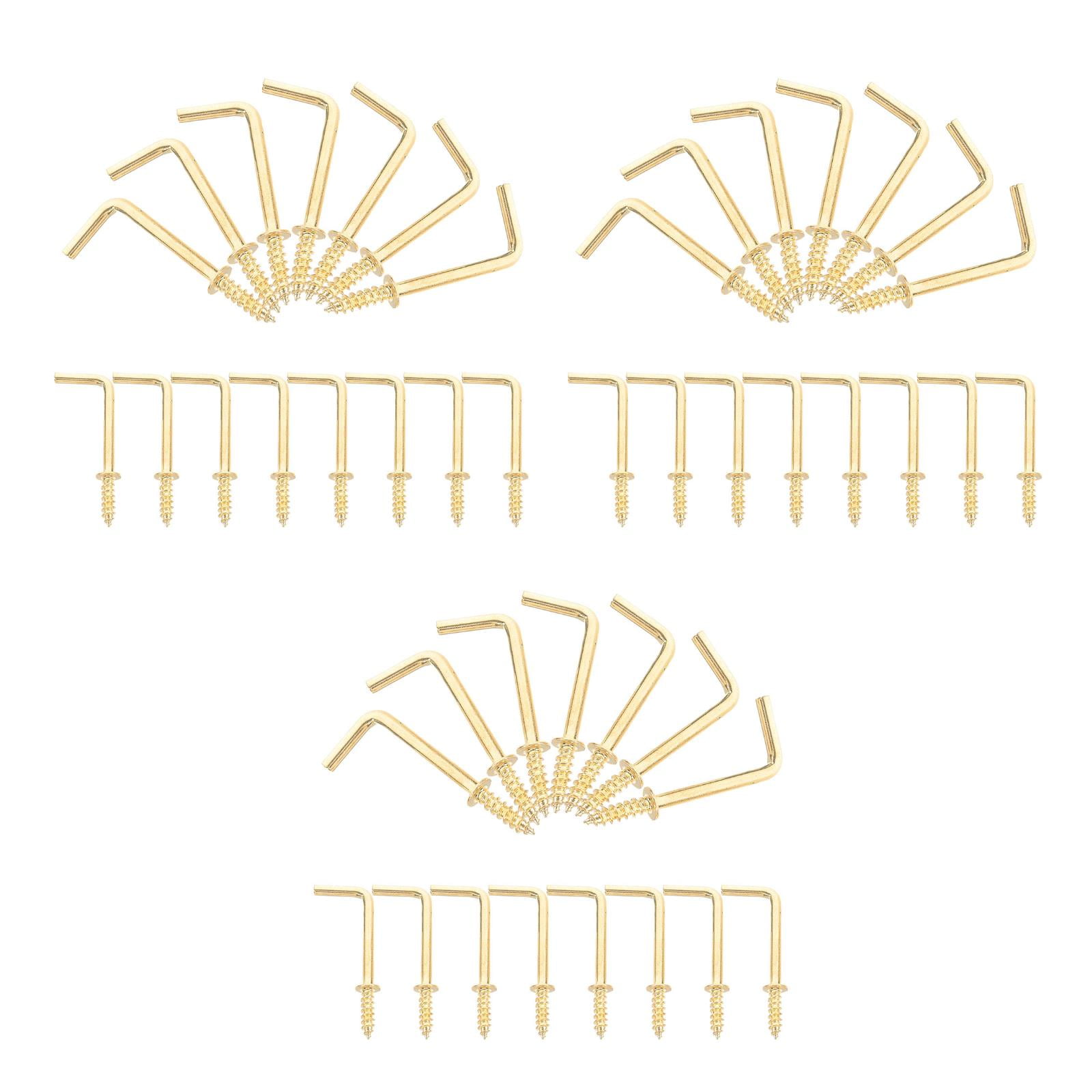 Masteelf 300 pcs Heavy-duty L-shaped Screw Hook Right Angle Fastener ...