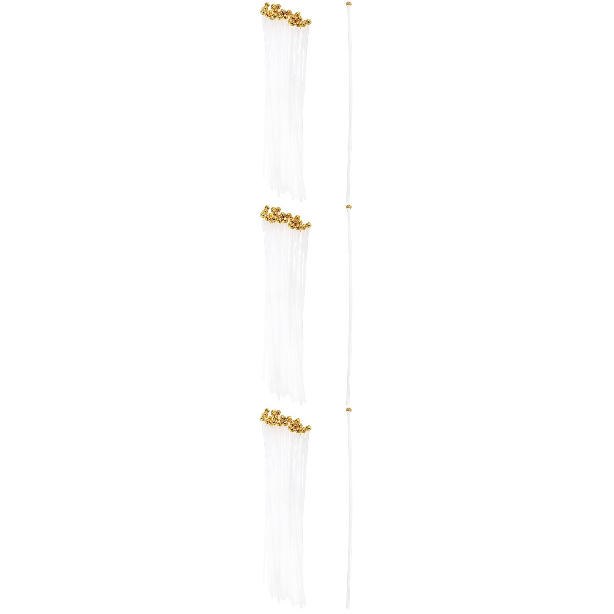 Masteelf 300 pcs Plastic Flag Poles Natural Plastic Flag Poles Hand ...