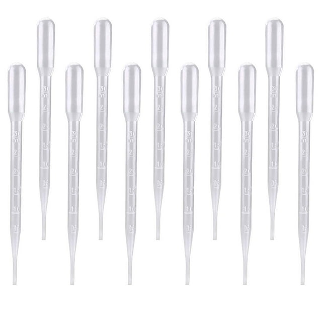 Masteelf 300pcs 3ml Plastic Pipettes Disposable Graduated Droppers for ...