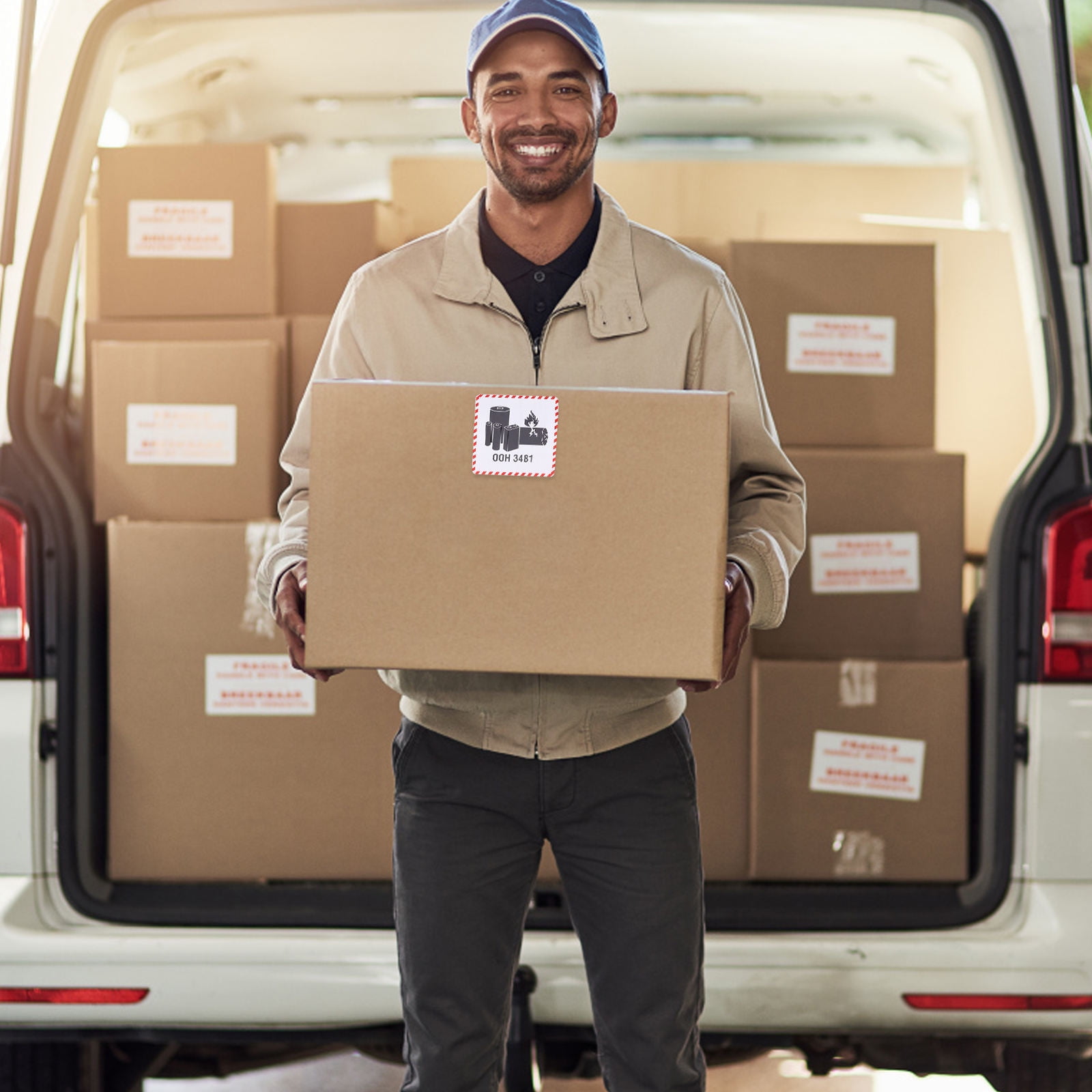 Masteelf 300pcs Lithium Battery Label Stickers Lithium Battery Warning ...