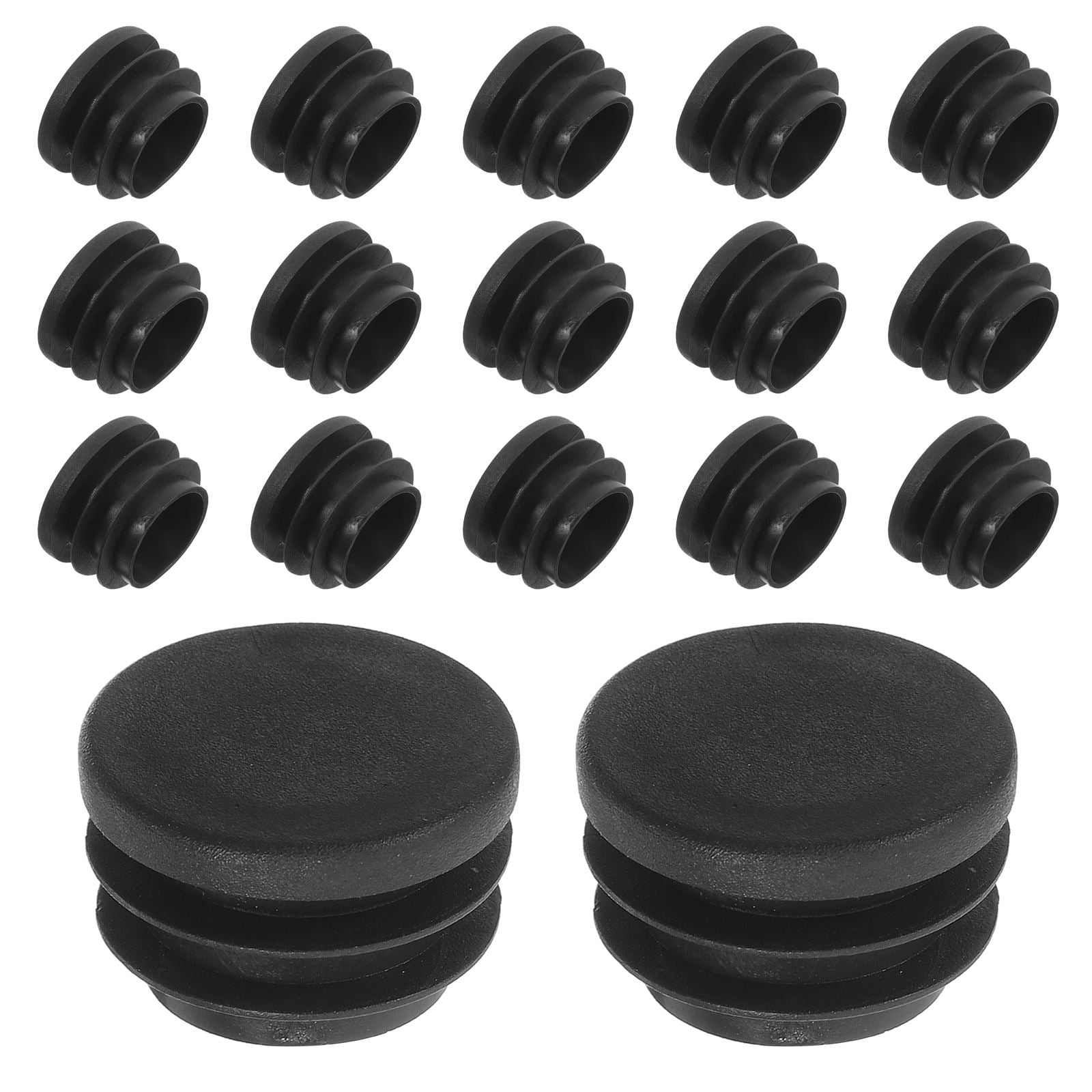 Masteelf 30Pcs Plastic Hole Plugs Black Tube End Cap Tubing Insert End ...