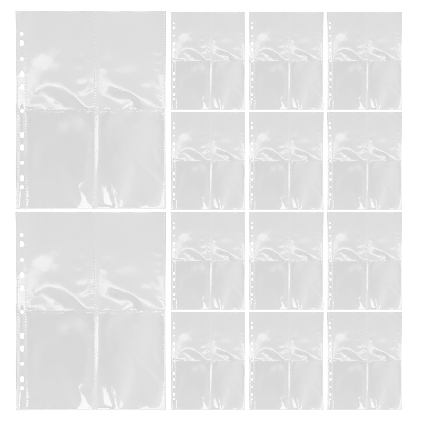 Masteelf 30pcs 4 Pocket Card Pages Trading Card Protector Sheets ...