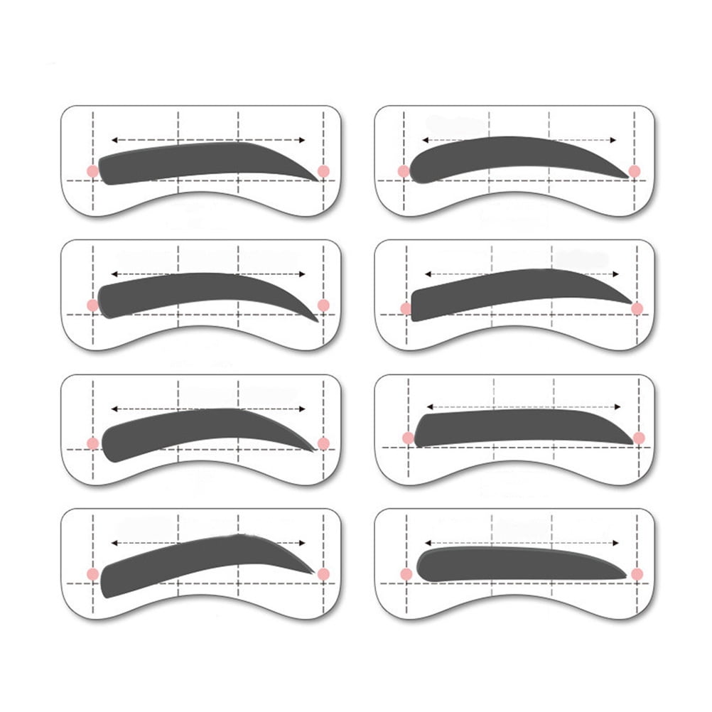 Masteelf 32 Pairs Shape Tape Eyebrow Stickers Eyebrow Shaping Stencils ...