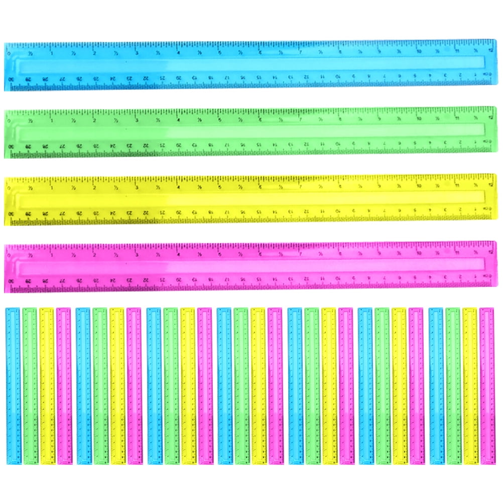 Masteelf 32 Pcs Centimeter Ruler Transparent Set Colored Aesthetic ...