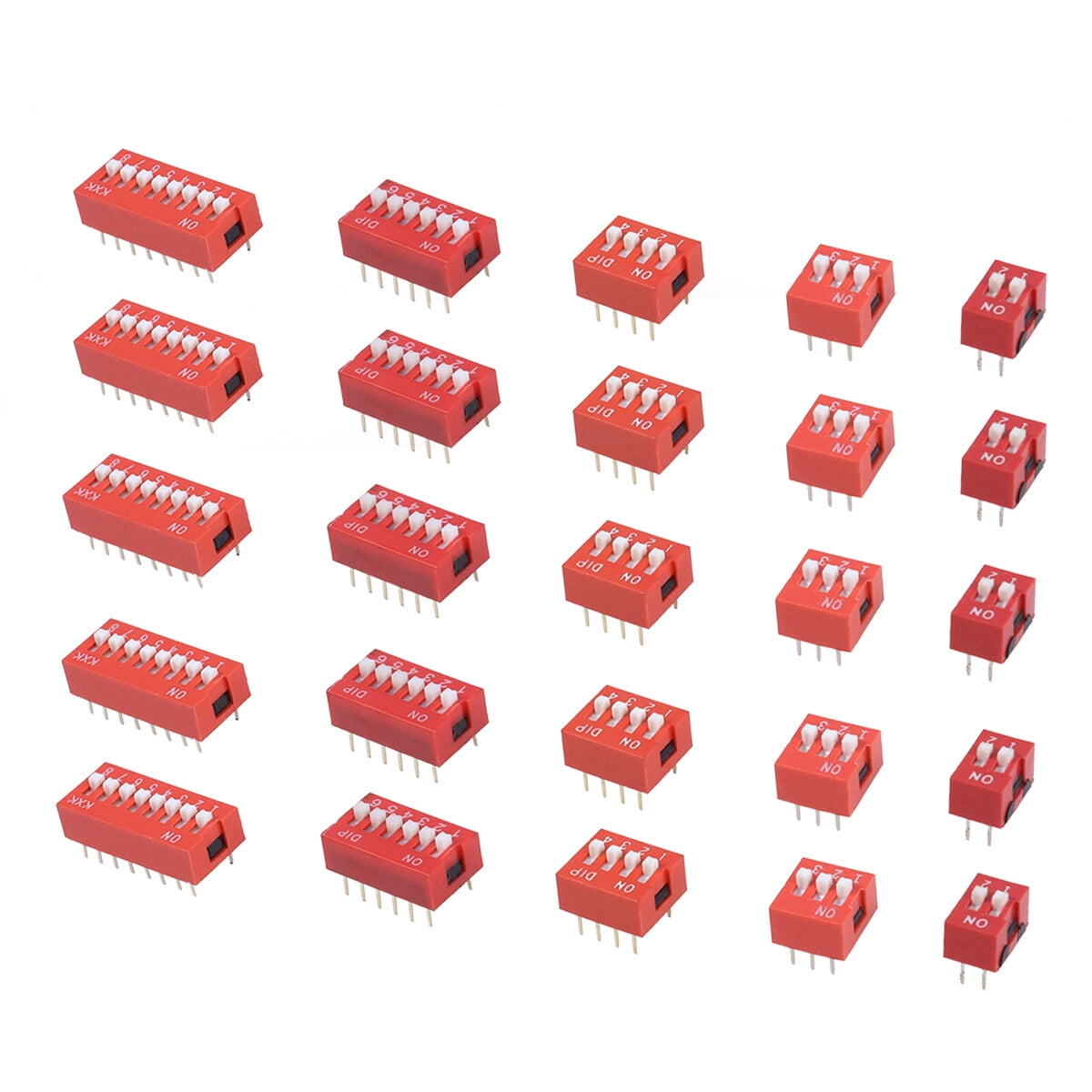 Masteelf 35 Pcs Slide Coding Toggle Dip Switches for Breadboard ...