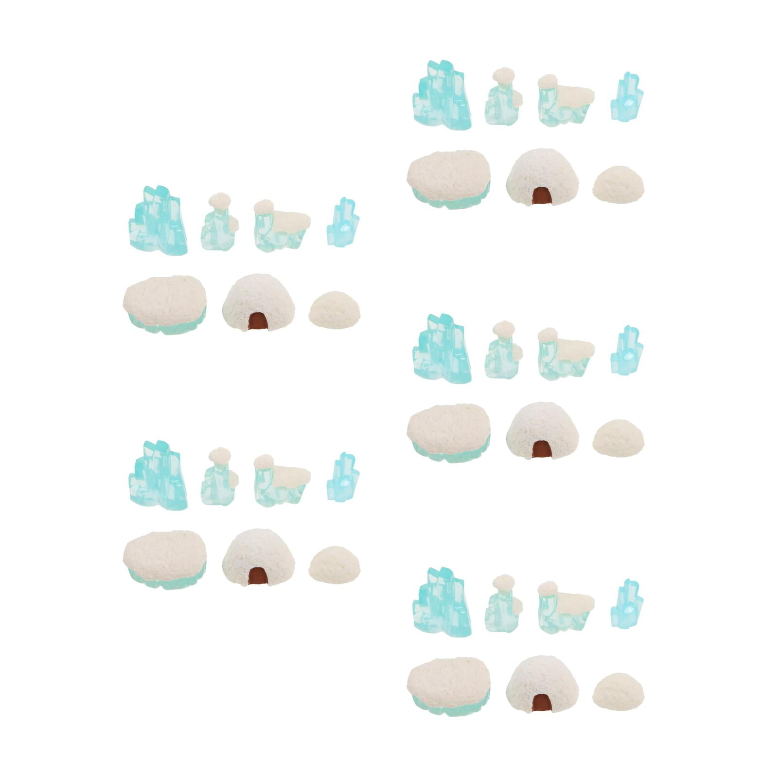 Masteelf 35 pcs Mini Igloo Toy Set Lifelike Ice Houses Models Mini ...