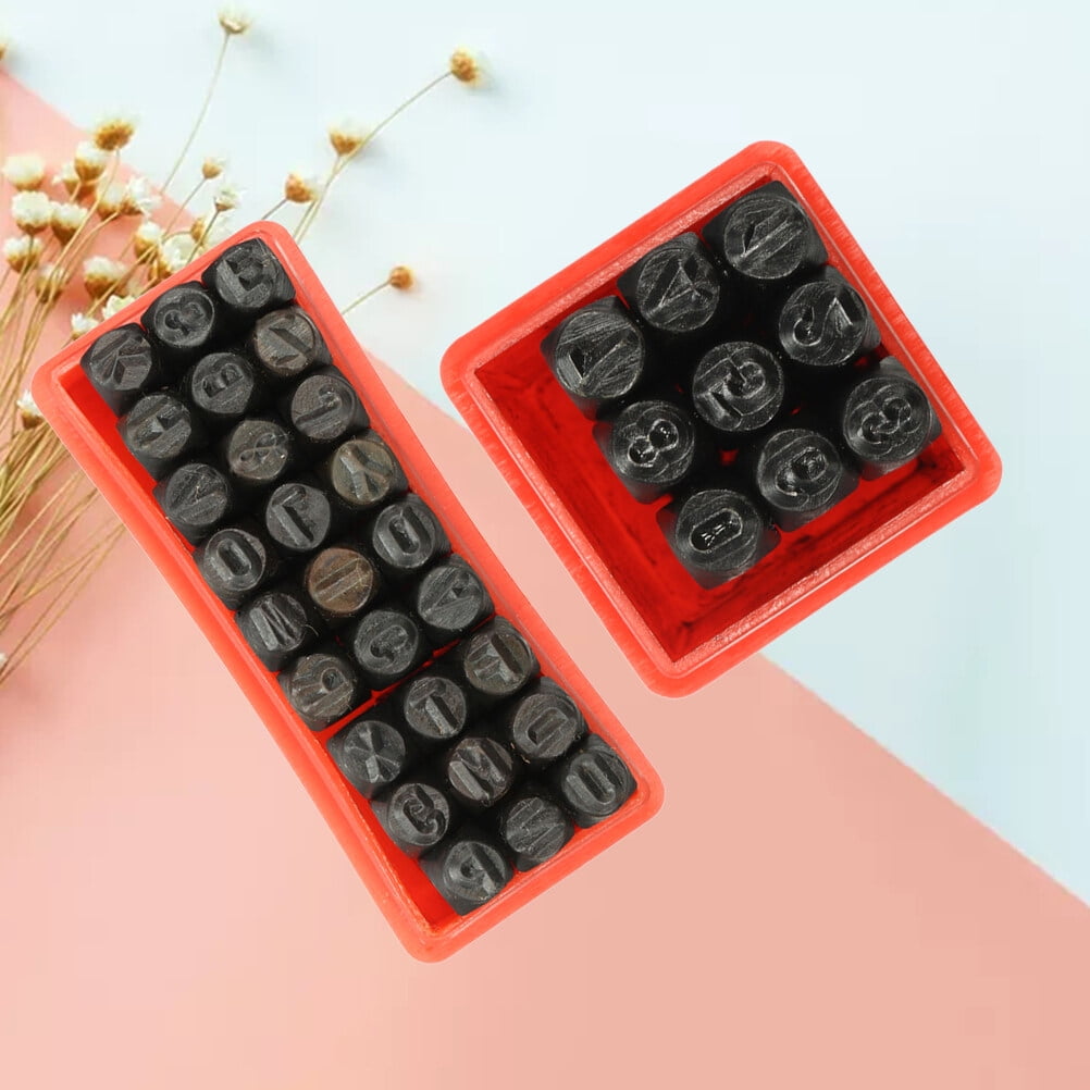 Masteelf 36 Pcs Lettering Alphabet Numbers Punch Set Marking - Walmart.com