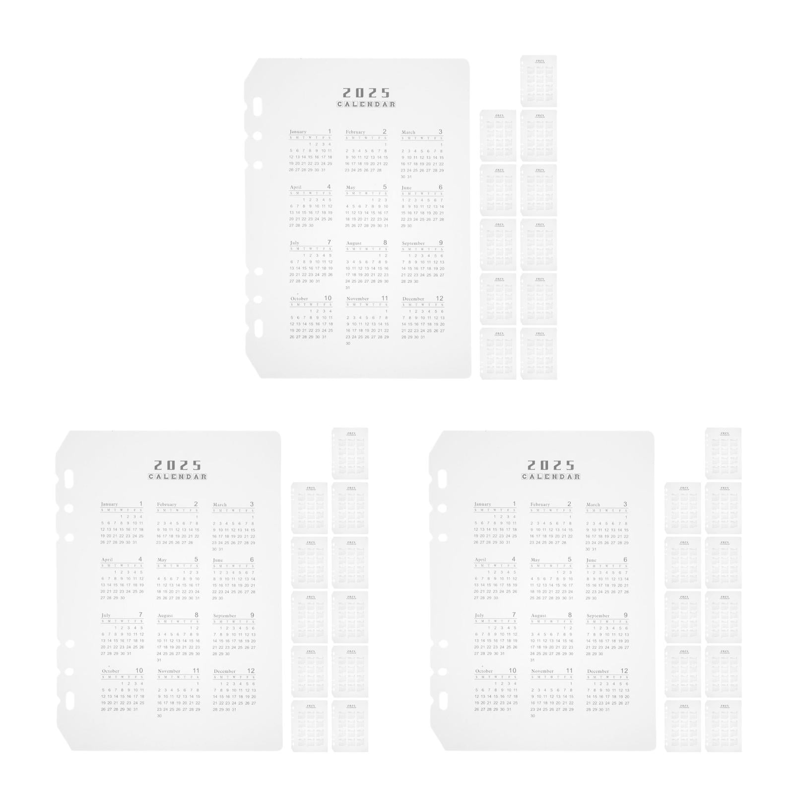 Masteelf 36 pcs Calendar Dividers 6 Hole Notepad Separators for Binder ...