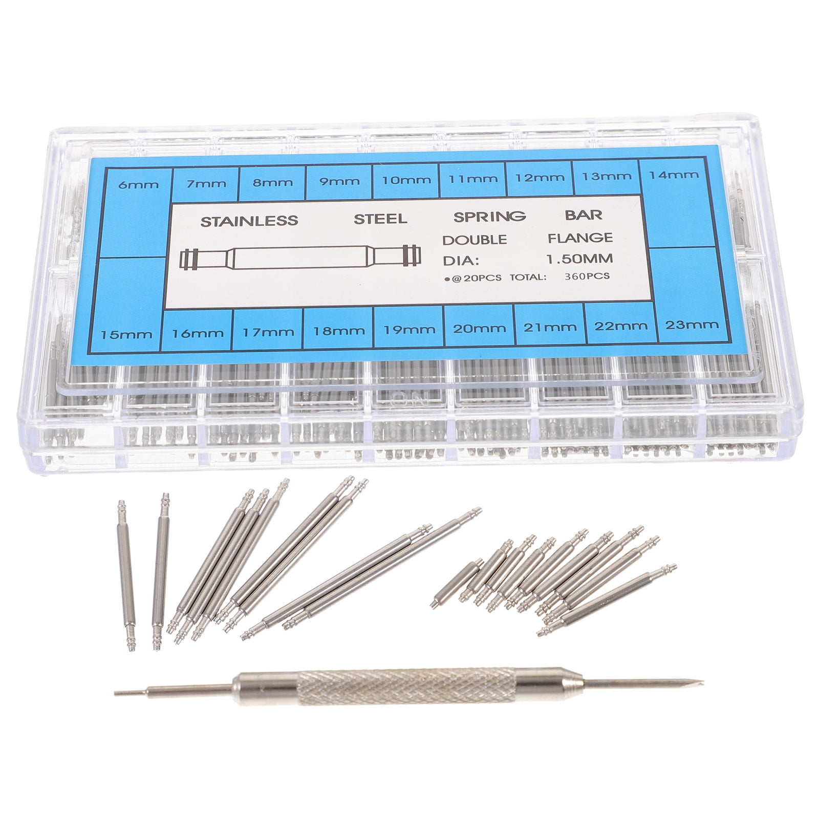 Masteelf 360 Pcs Watch Wristband Pins Seamless Lug Batch Silver Repair ...