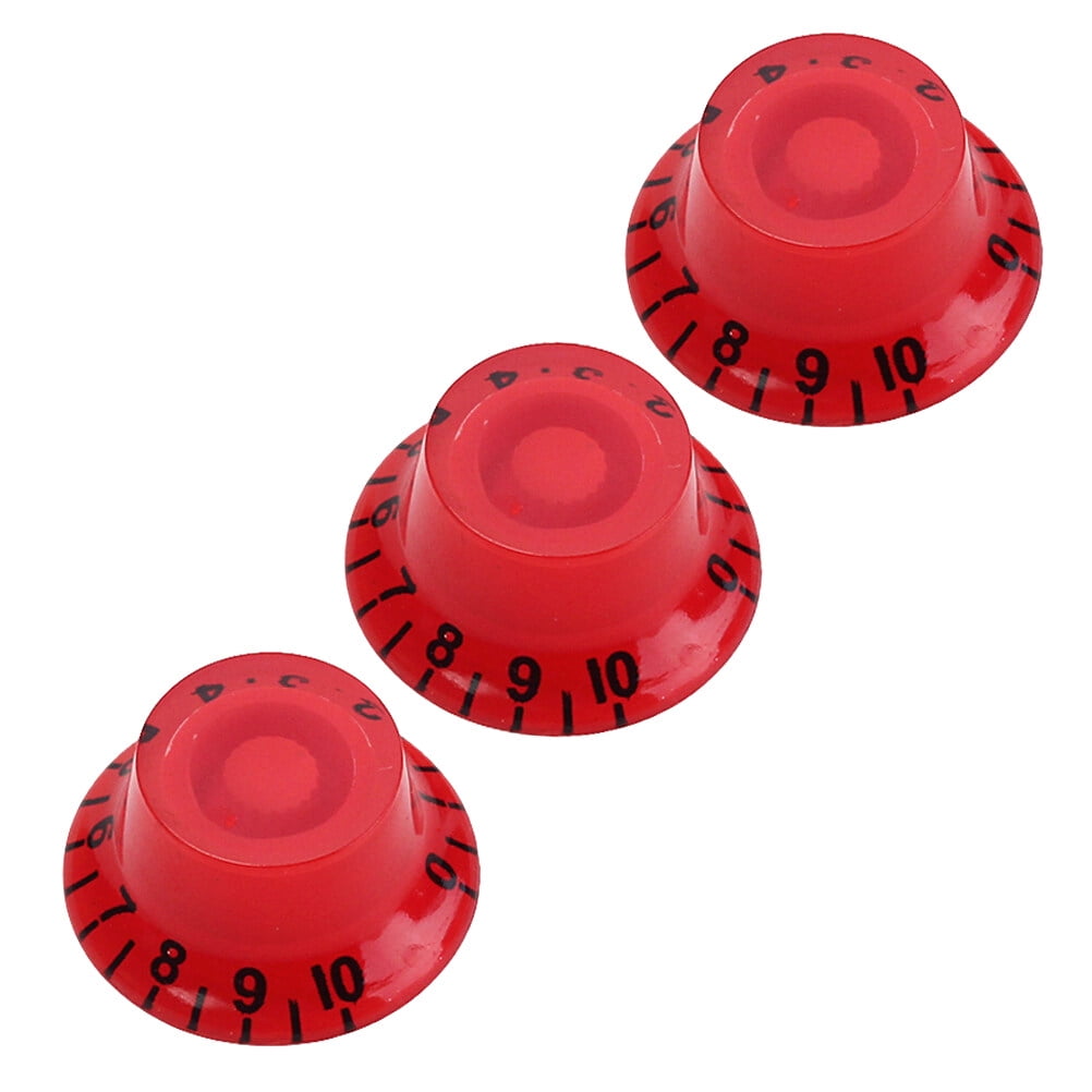 Masteelf 3PCS/Set Round Guitar Knobs Volume Tone Control Knobs Rotary ...
