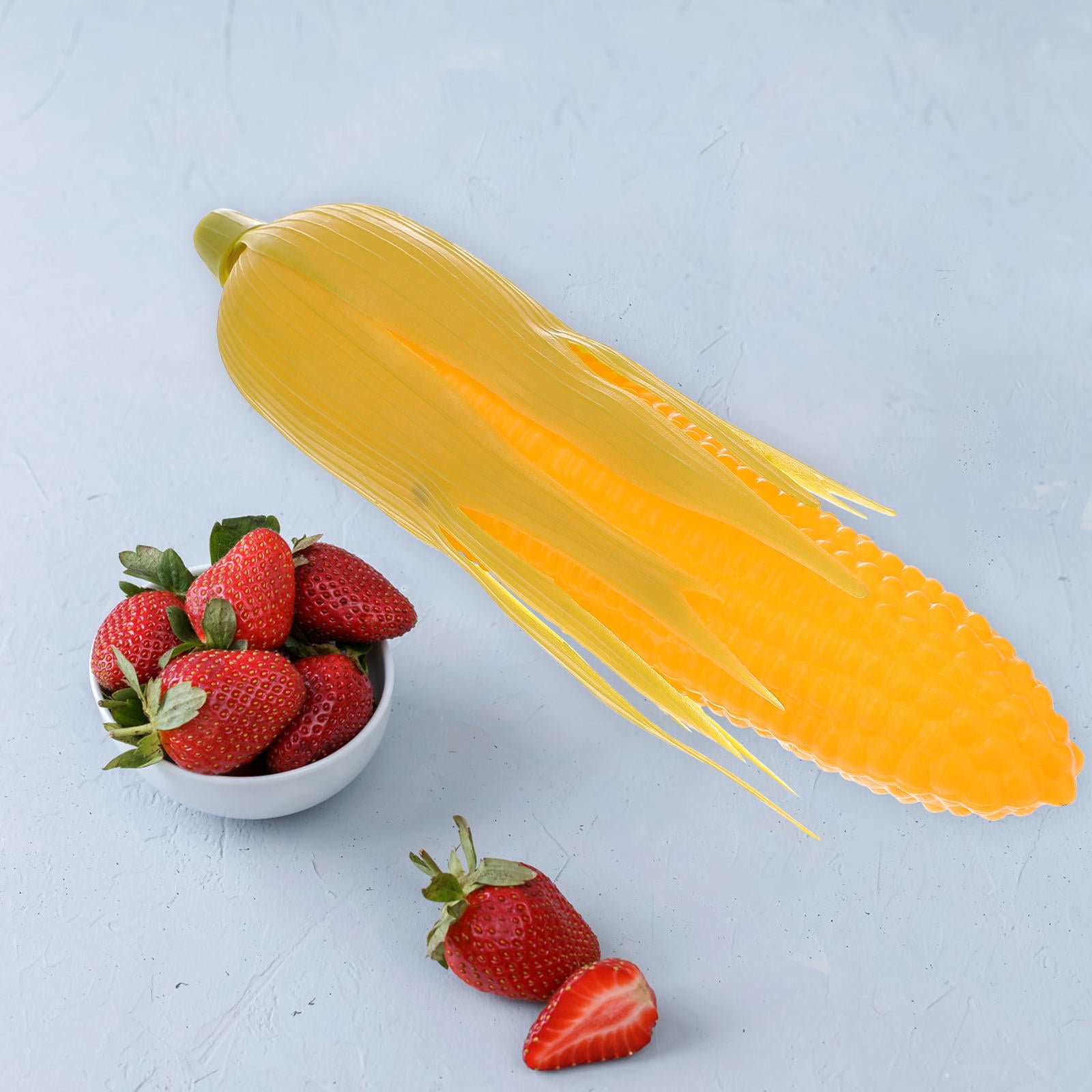 Masteelf 3Pcs Display Fake Corn On The Cob 24x1.8x1.8in Plastic Corn ...
