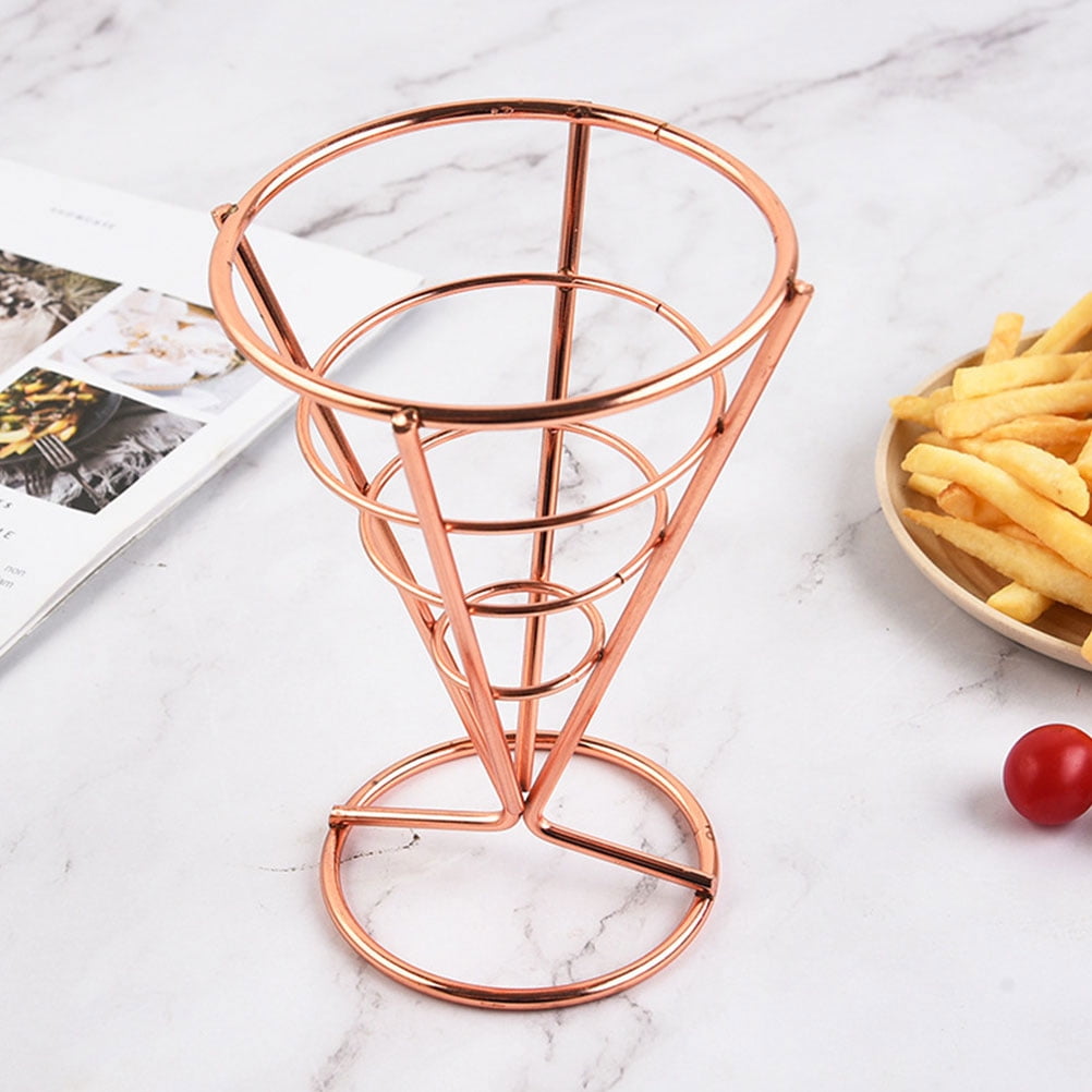 Masteelf 3Pcs French Fry Stand Holder Stainless Steel Metal Wire Basket ...