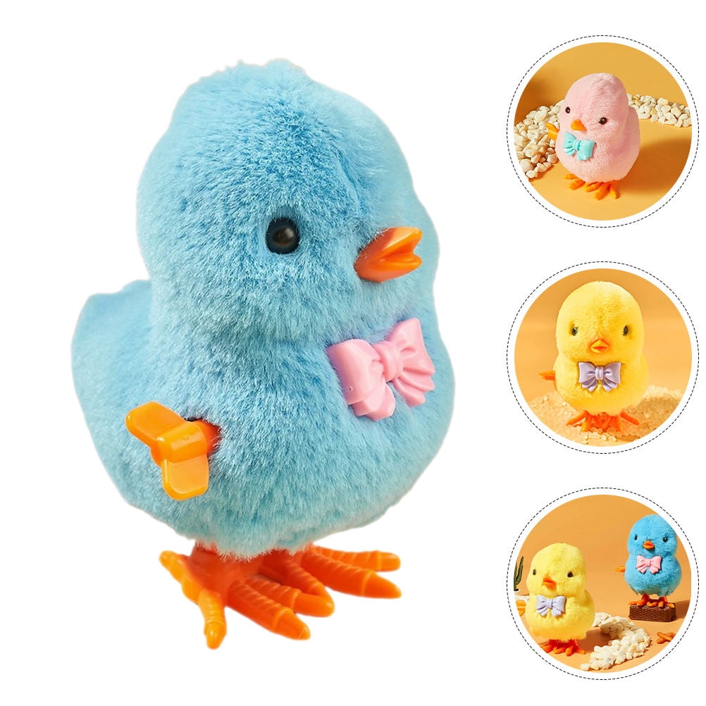 Masteelf 3Pcs Plush Wind Up Toys Clockwork Jumping Chick Toy Wind Up ...