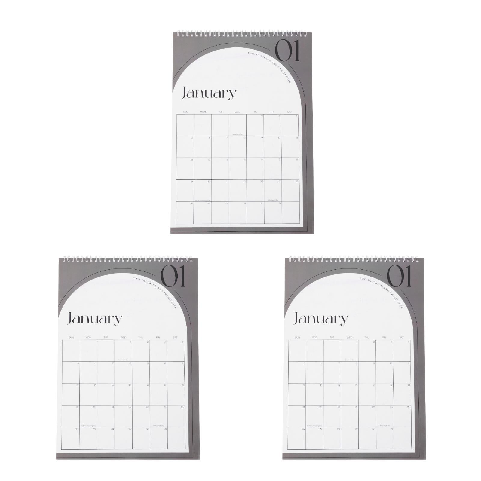 Masteelf 3pcs 2025-2026 Wall Calendars, Aesthetic Wall Hanging Monthly ...