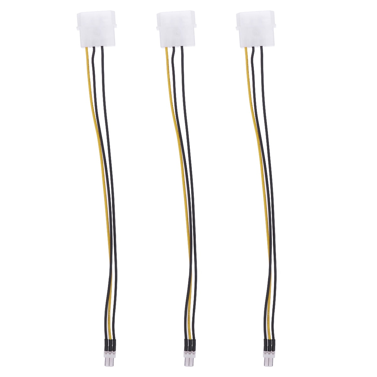 Masteelf 3pcs 4-Pin to 3-Pin PC Computer Case Fan Splitter Extension ...