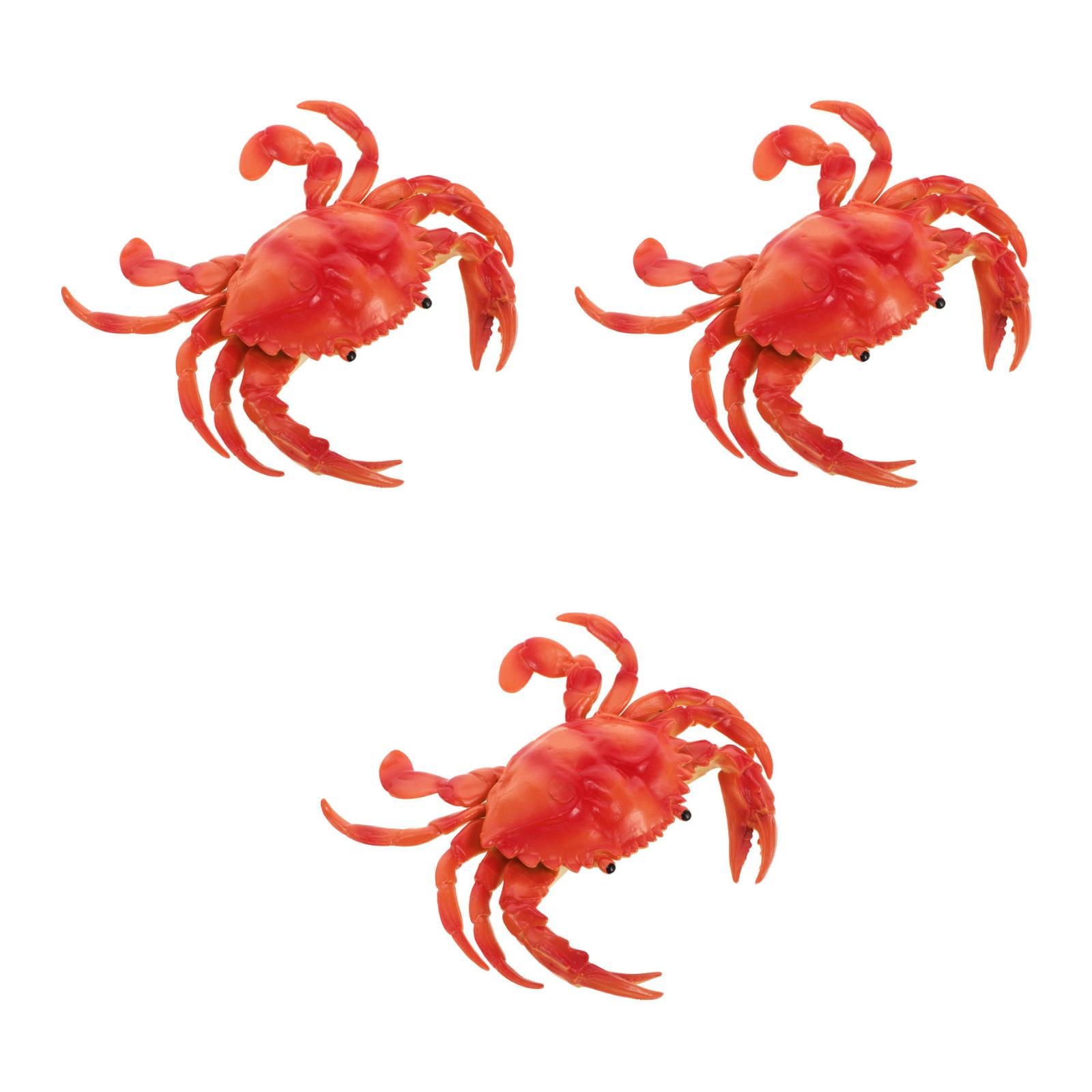 Masteelf 3pcs Adorable Simulation Crab Realistic Sea Animal Model Crab ...