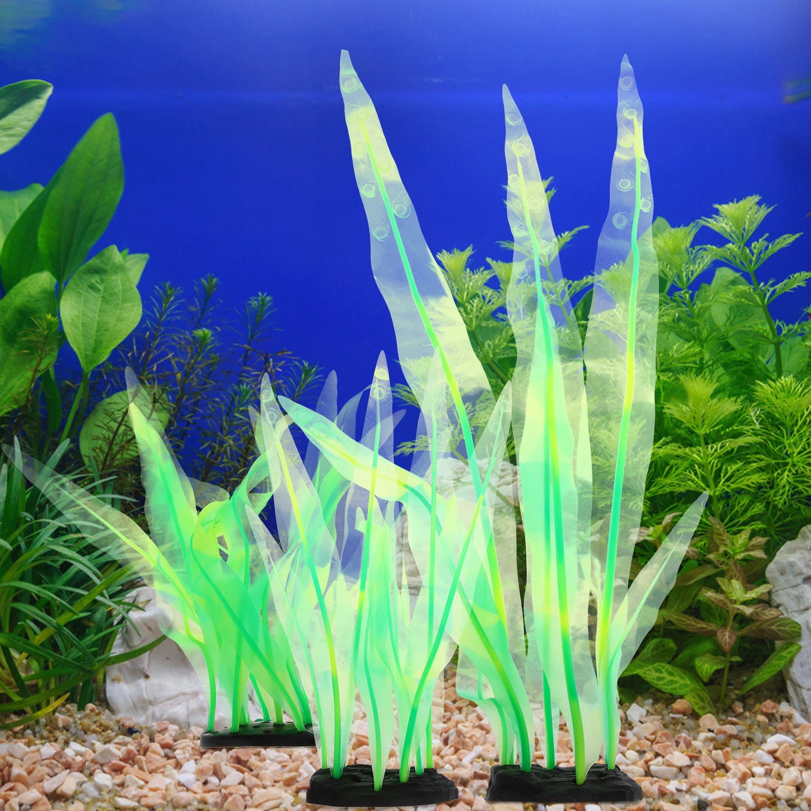 OFFIGAM Artificial Seaweed Aquarium Decor, Assorted Colors Resin Plants ...
