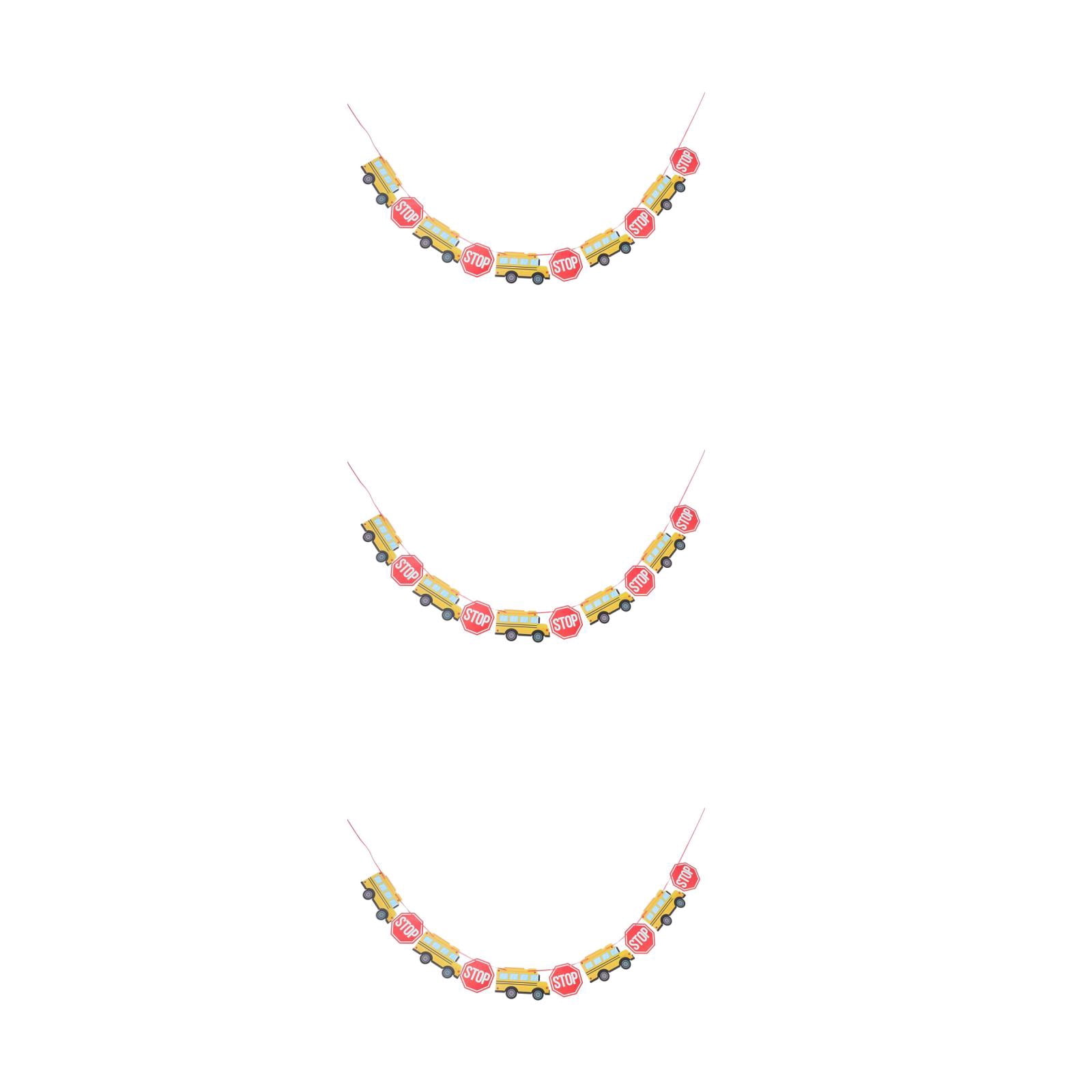 Masteelf 3pcs Back To School Bus Banner Back to School Bus Garland Back ...