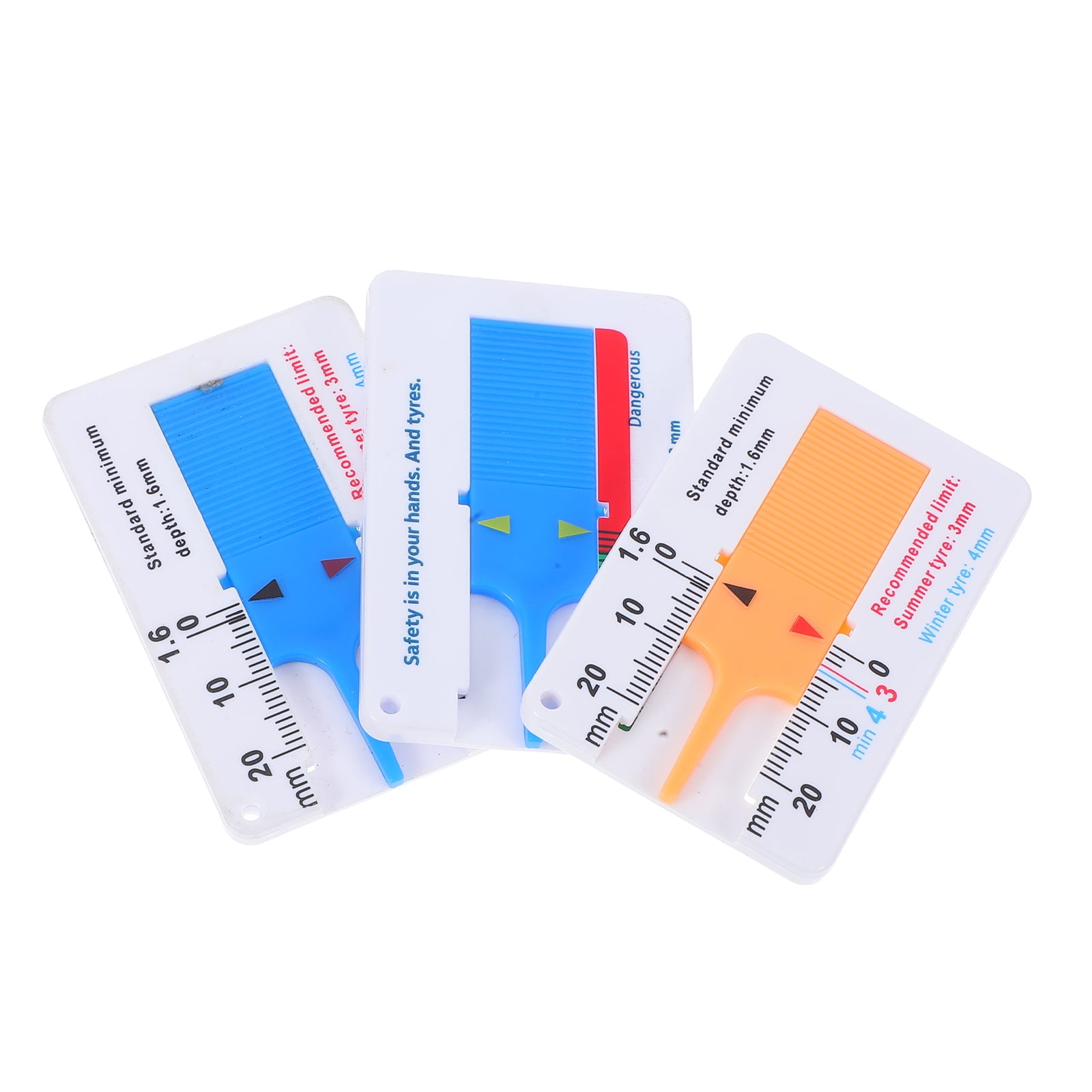 Masteelf 3pcs Car Tire Tread Depth Gauge for Accurate Measurement of ...