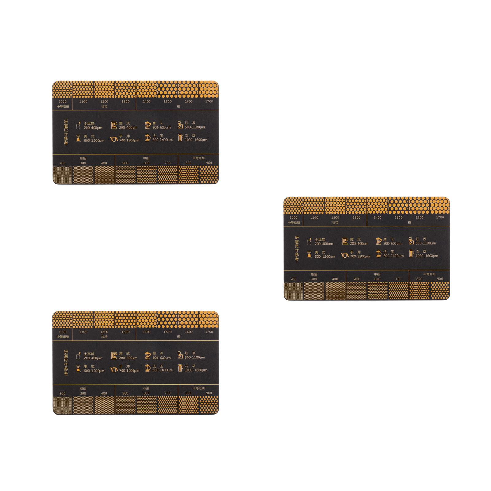 Masteelf 3pcs Coffee Grind Measurement Guide For Brew Coffee Grind Size ...